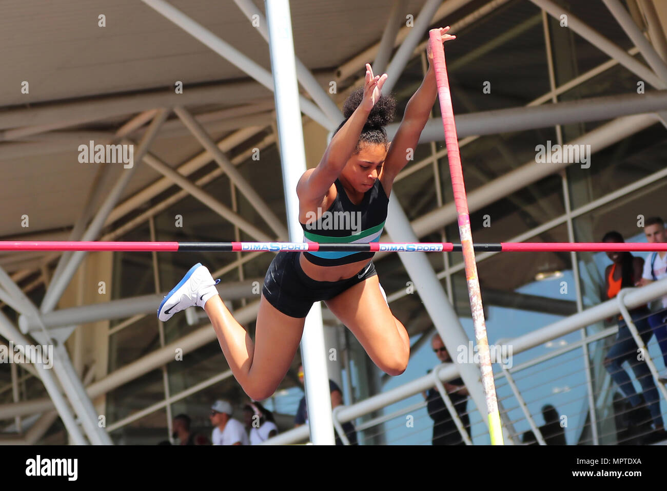 Loughborough, England, 20th, May, 2018. Jade Spencer-Smith competing in ...