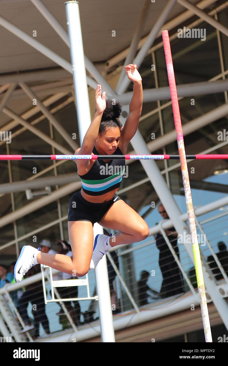 Loughborough, England, 20th, May, 2018. Jade Spencer-Smith competing in ...