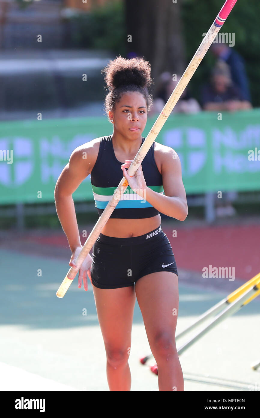 Loughborough, England, 20th, May, 2018. Jade Spencer-Smith competing in ...