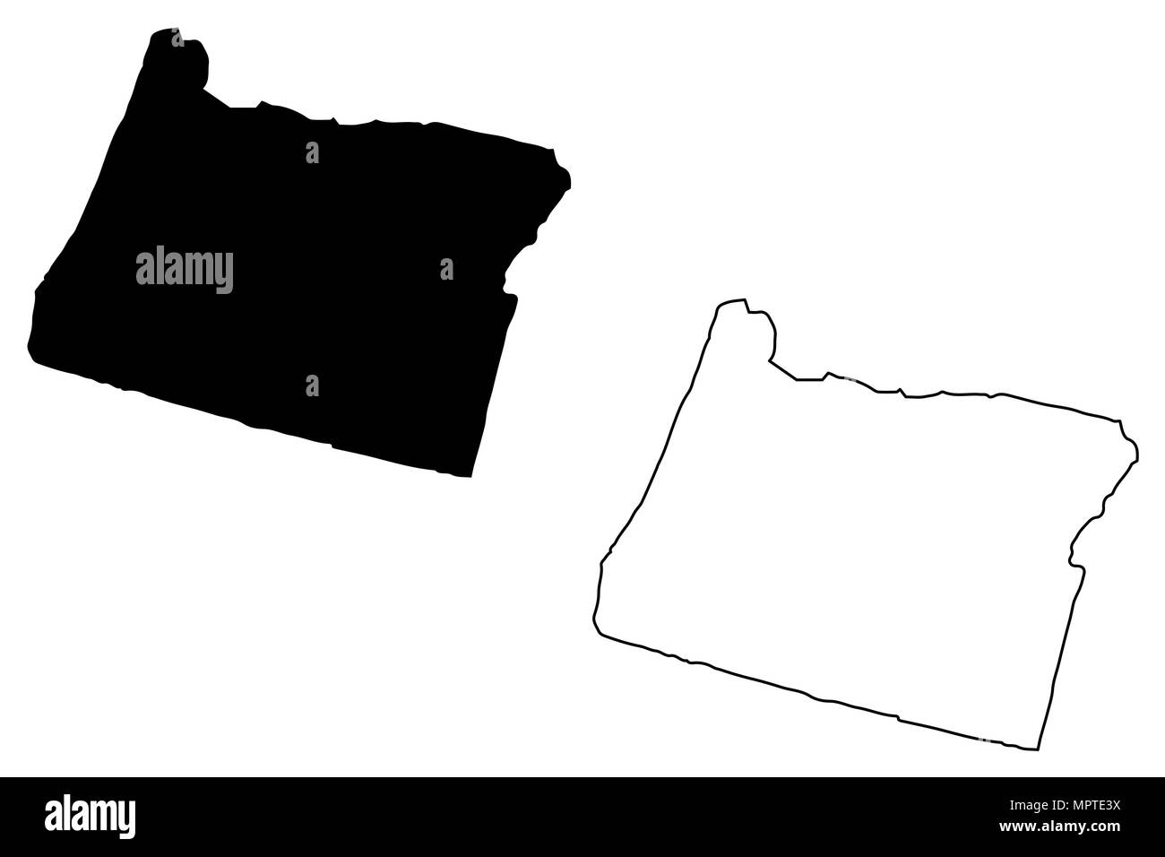 Oregon map vector illustration, scribble sketch Oregon map Stock Vector Image & Art - Alamy