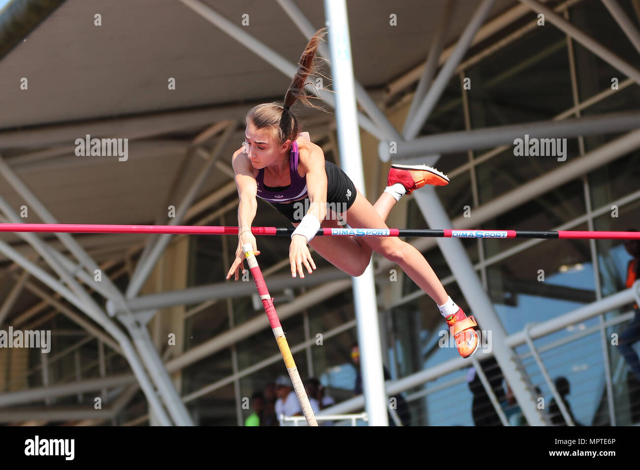 Loughborough, England, 20th, May, 2018. Felicia Miloro (U18) competing ...