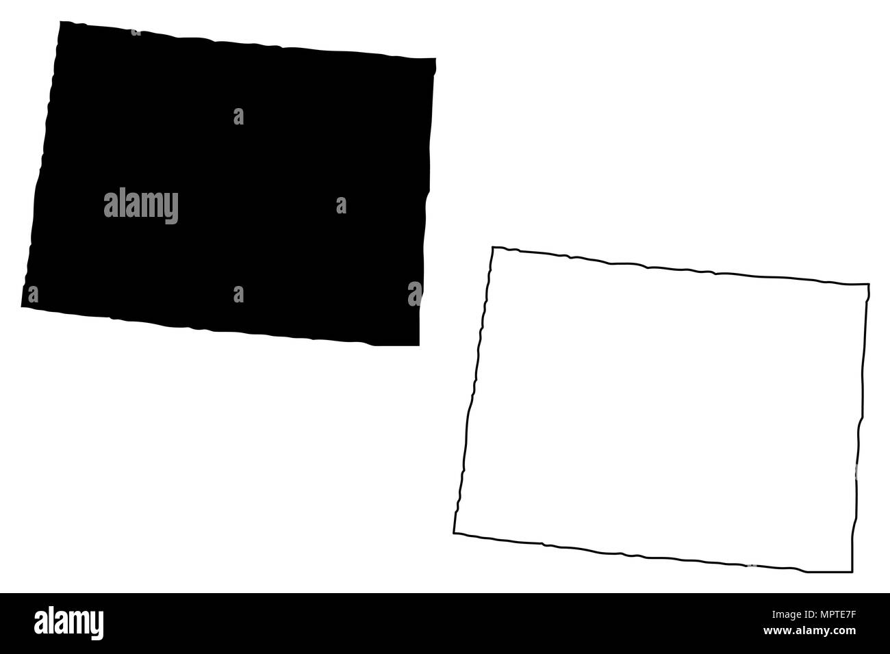 Colorado map vector illustration, scribble sketch Colorado map Stock ...