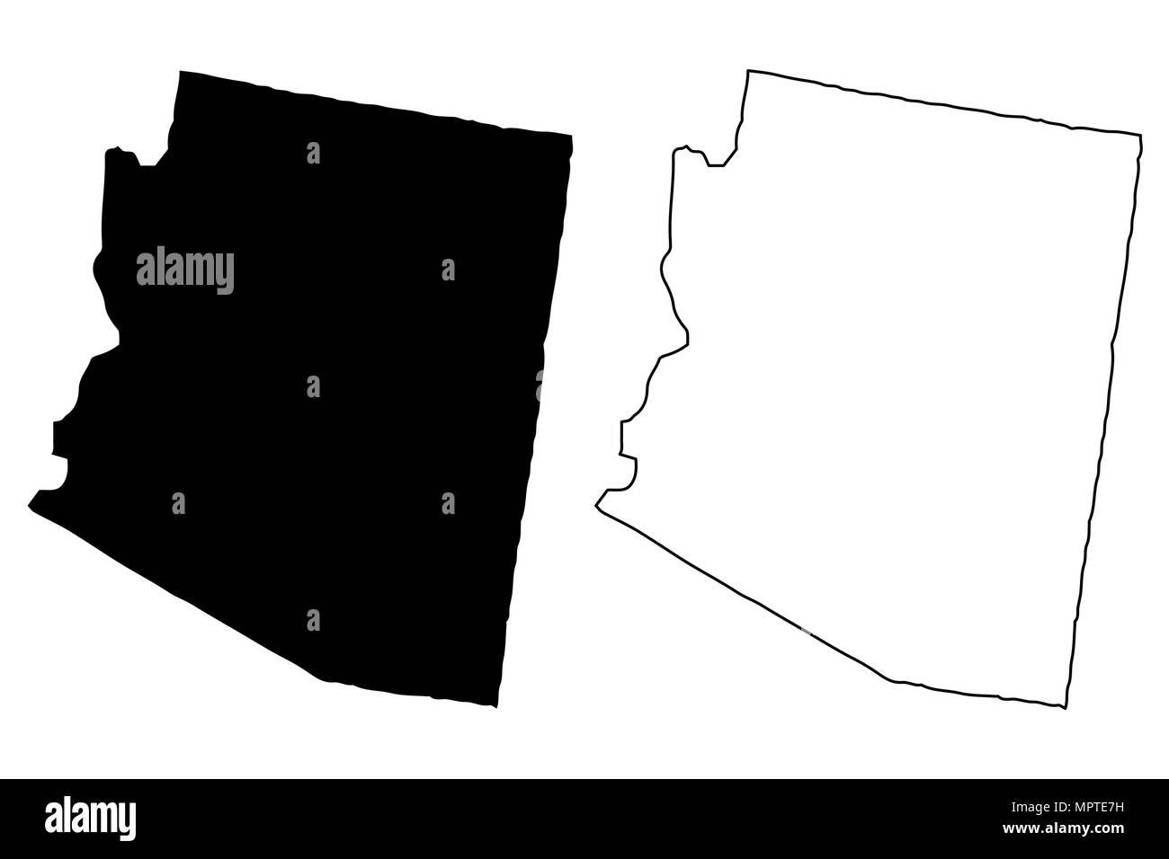 Arizona map vector illustration, scribble sketch Arizona map Stock Vector Image & Art - Alamy