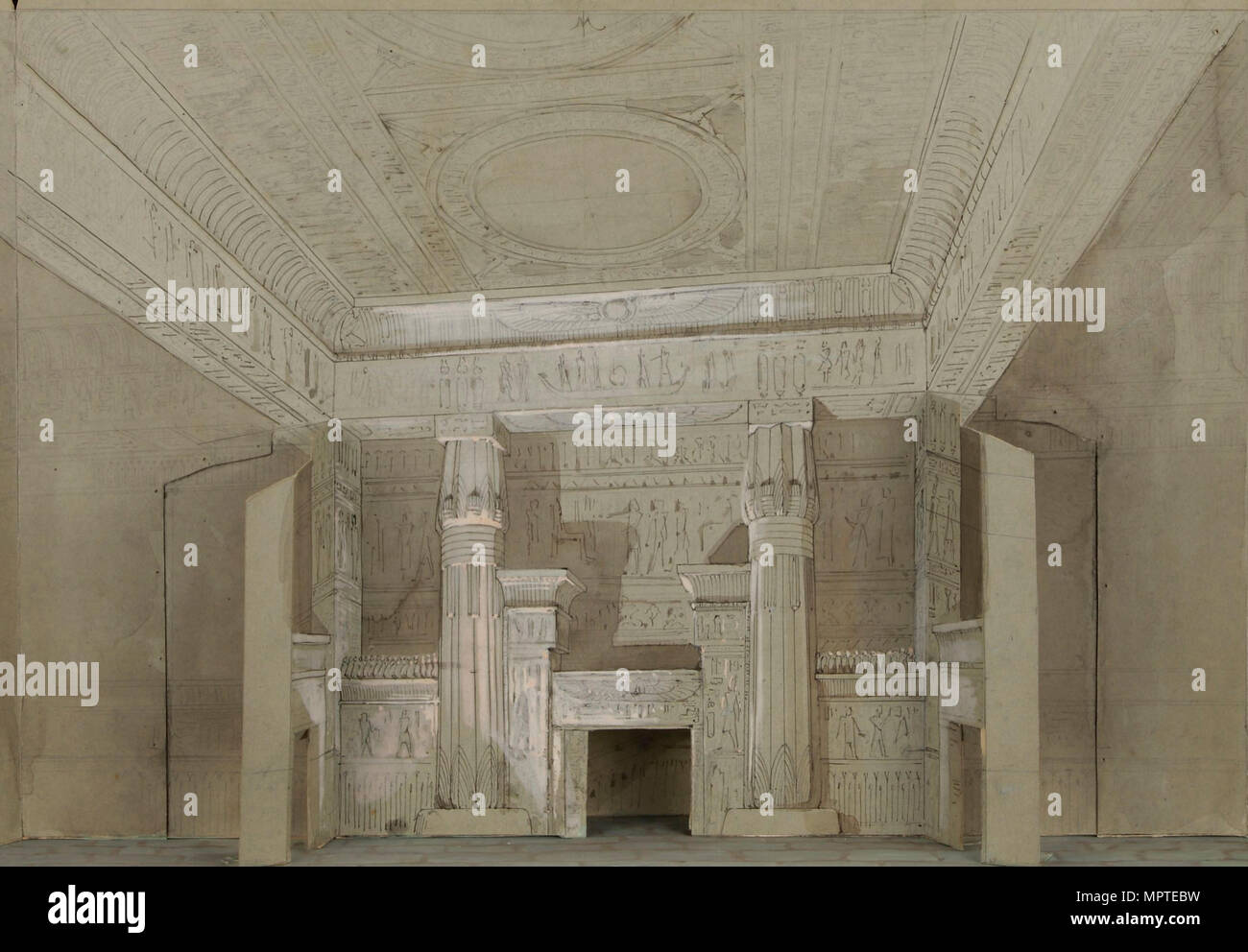 Set design for the Opera Aida by Giuseppe Verdi, Paris, Théâtre ...