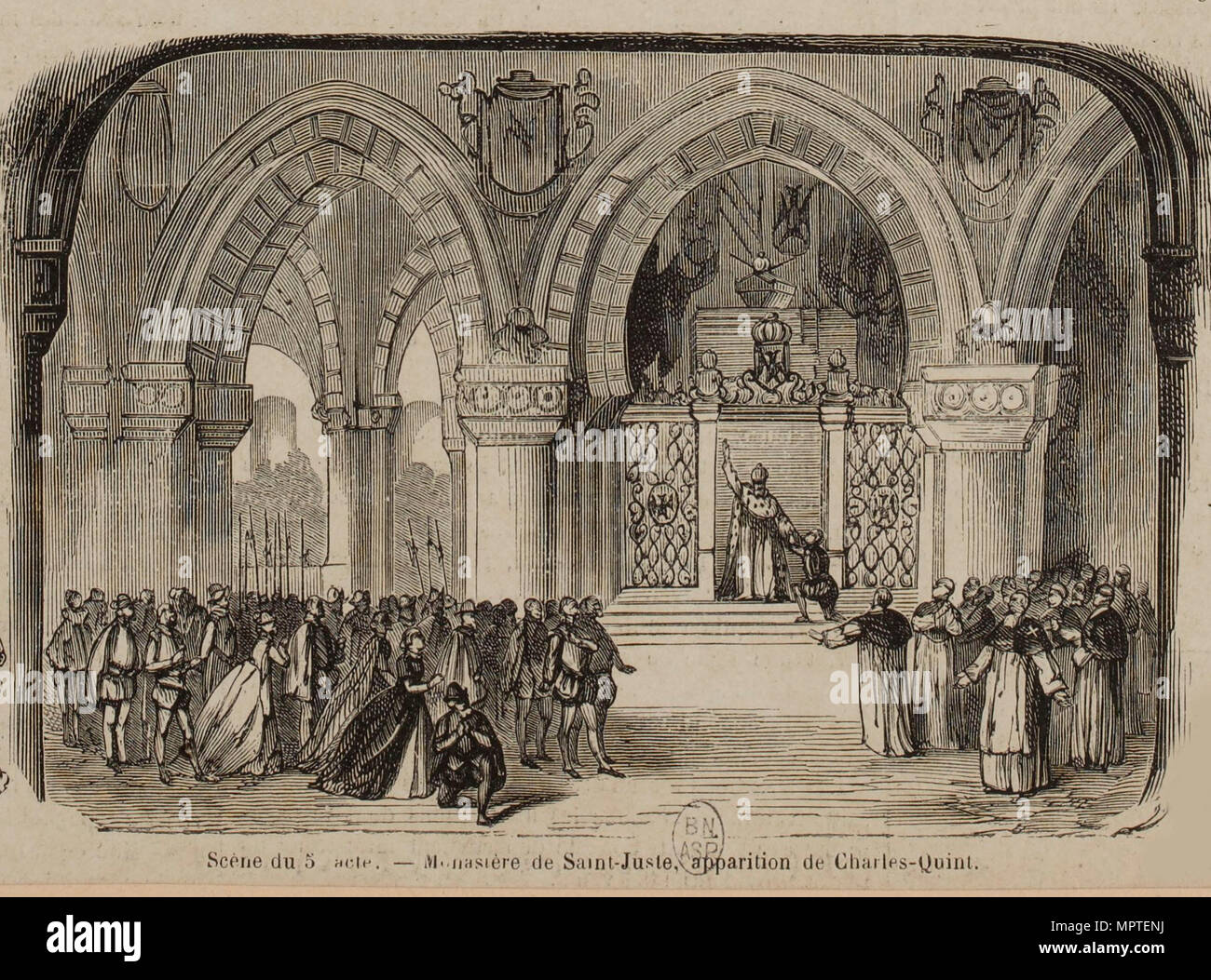 Scene from the Opera Don Carlos by Giuseppe Verdi. Paris, Théâtre de l ...