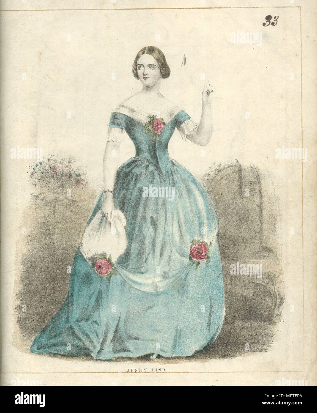 Portrait of the Soprano Jenny Lind (1820-1887), 1840-1842 Stock Photo ...