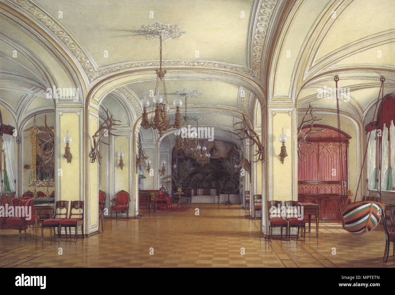 The Arsenal Hall at the Gatchina Palace, 1876 Stock Photo - Alamy