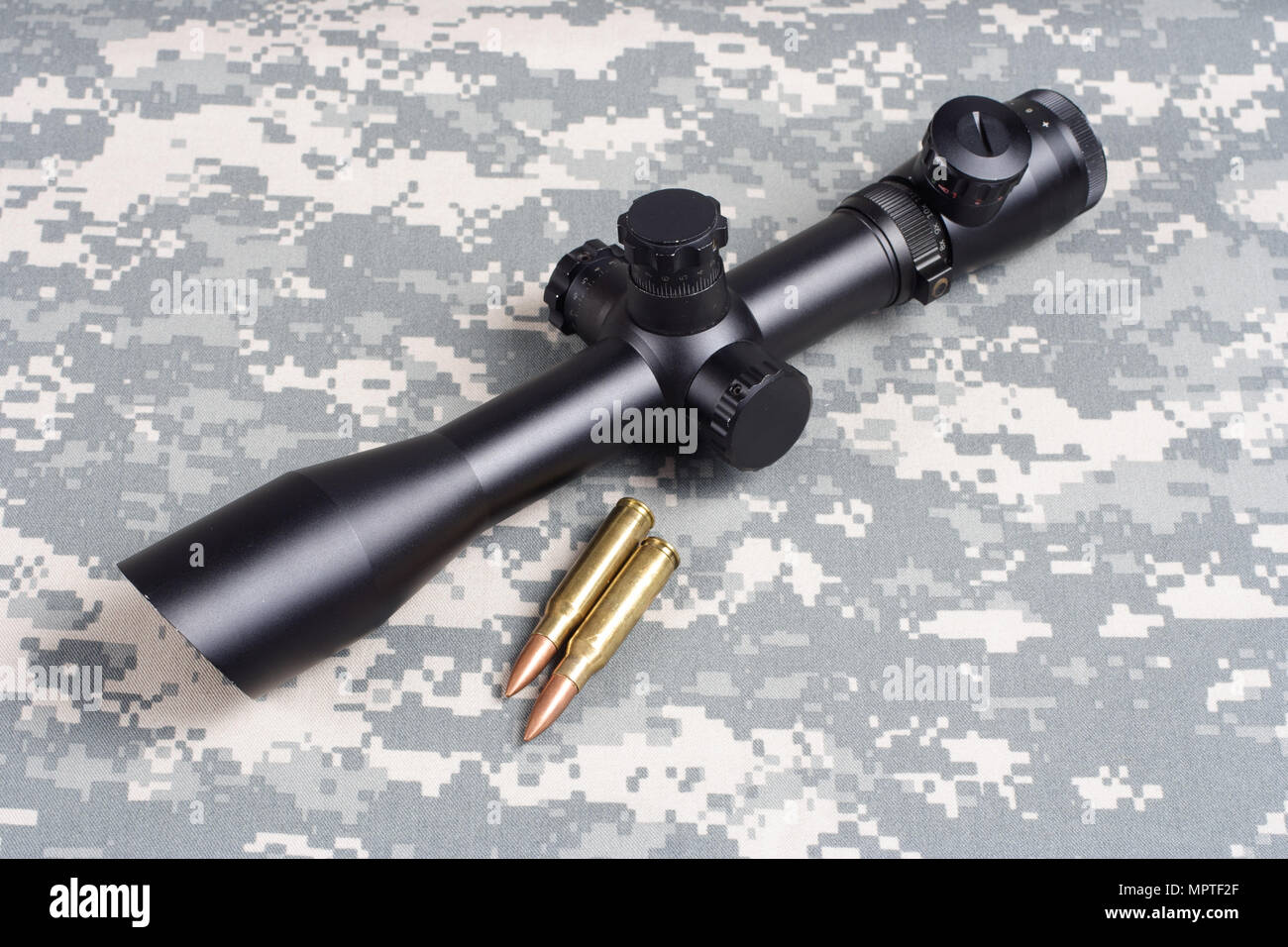 US ARMY background concept - sniper with scope and insignia Stock Photo ...