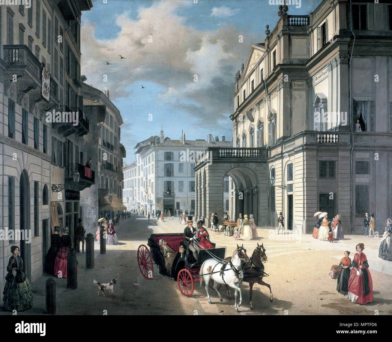 Teatro alla Scala, 1852 Stock Photo - Alamy