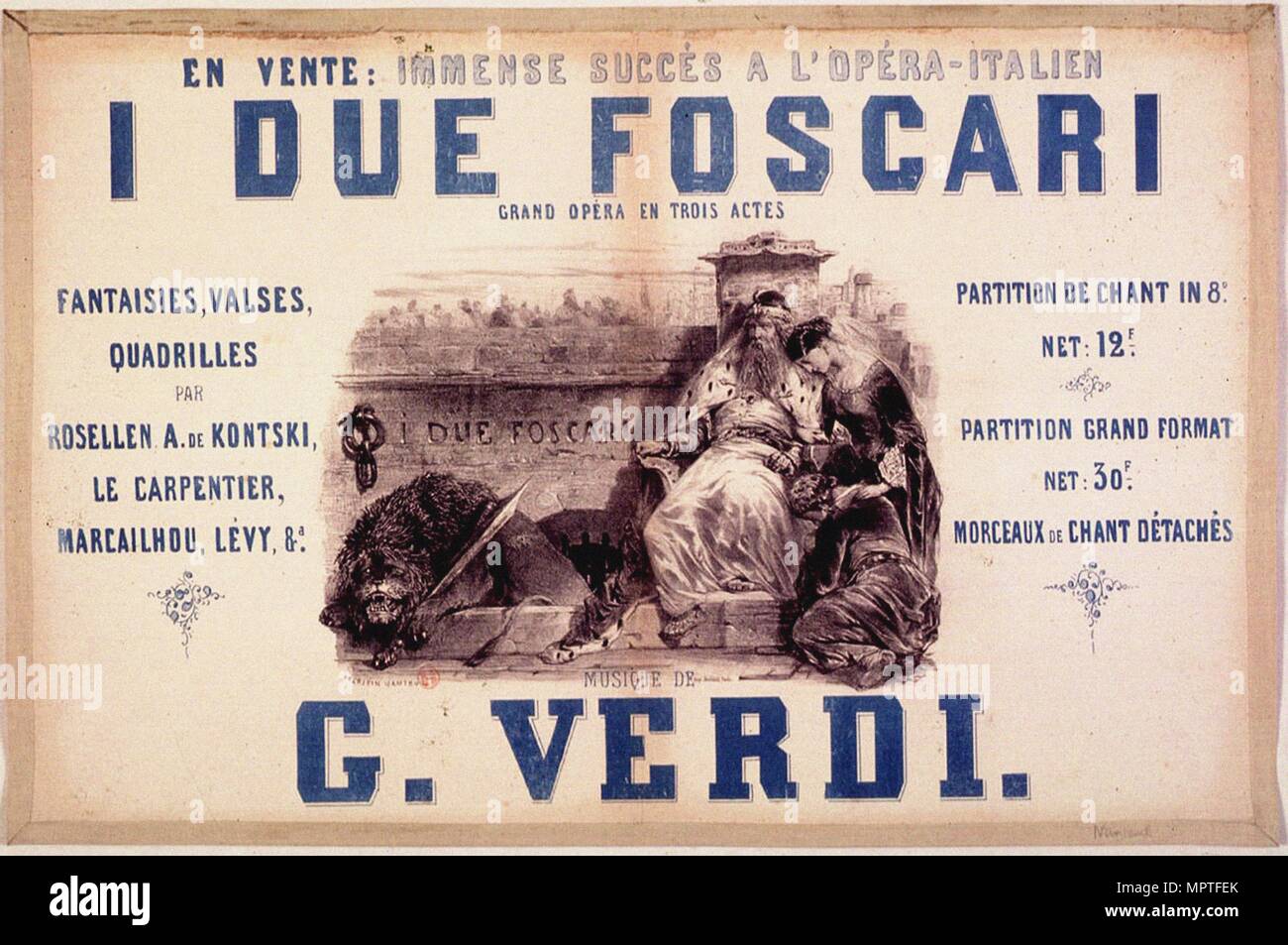 I due Foscari (The Two Foscari). Opera in three acts by Giuseppe Verdi ...
