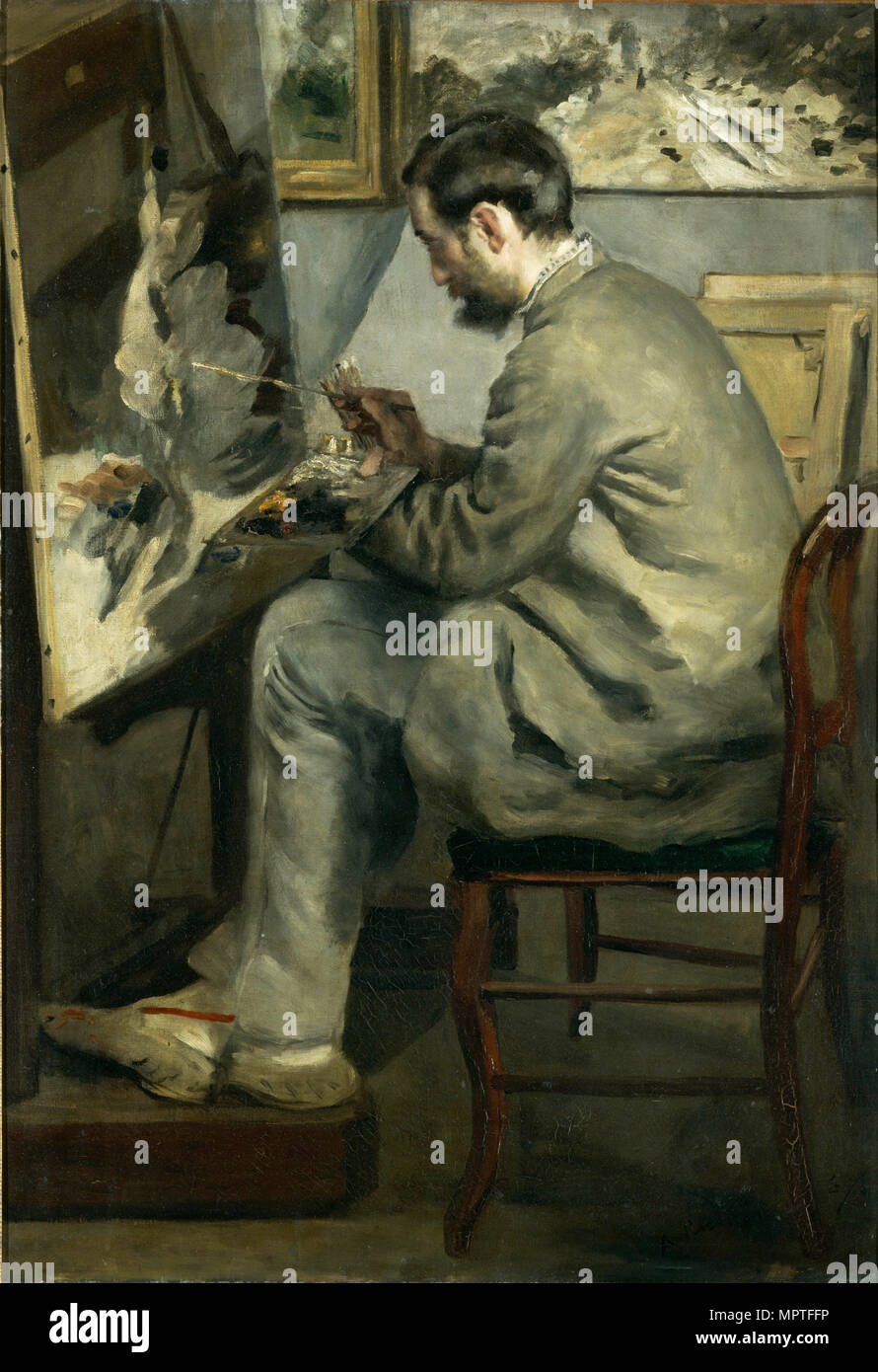 Frédéric Bazille at his easel, 1867 Stock Photo - Alamy