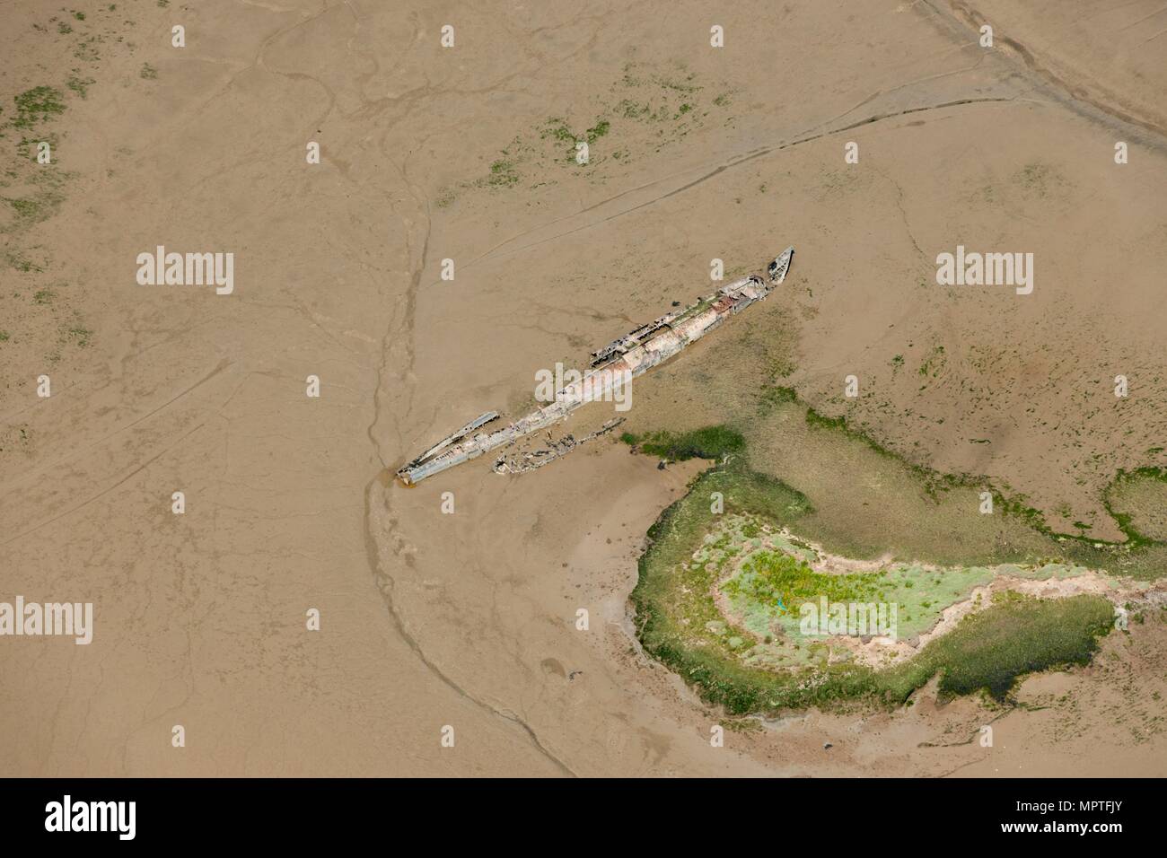 Wrecks at Stoke Saltings, Kent, 2015. Artist: Damian Grady Stock Photo ...