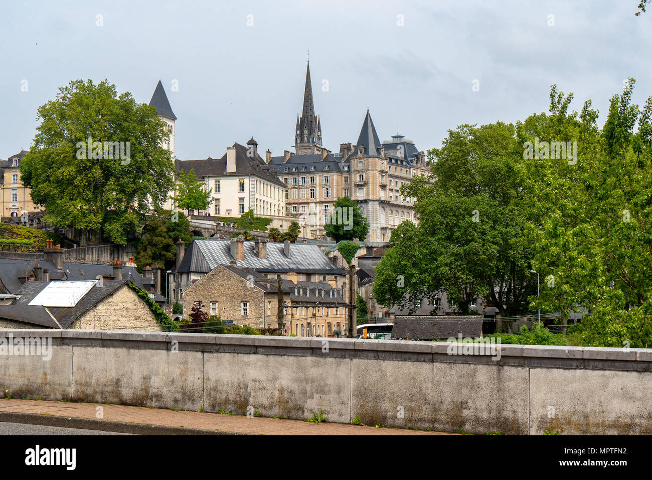 a view of the city of Pau, french town in Aquitaine Stock Photo - Alamy