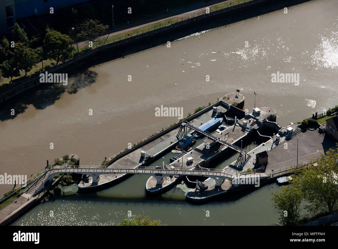 Bow Locks, Tower Hamlets, London, 2012. Artist: Damian Grady Stock ...