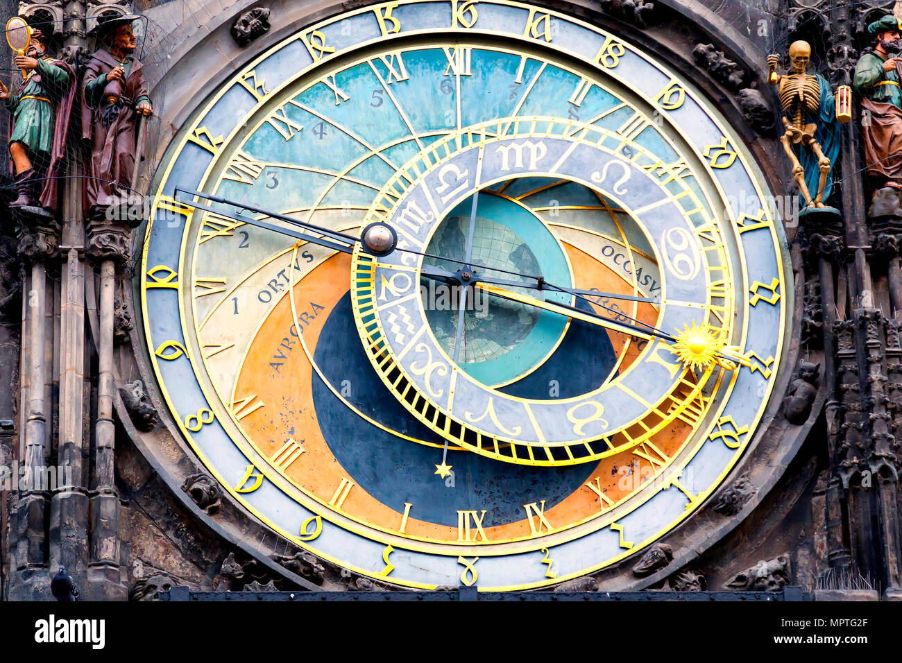 Famous Prague clock at old town square, Czech Republic Stock Photo - Alamy