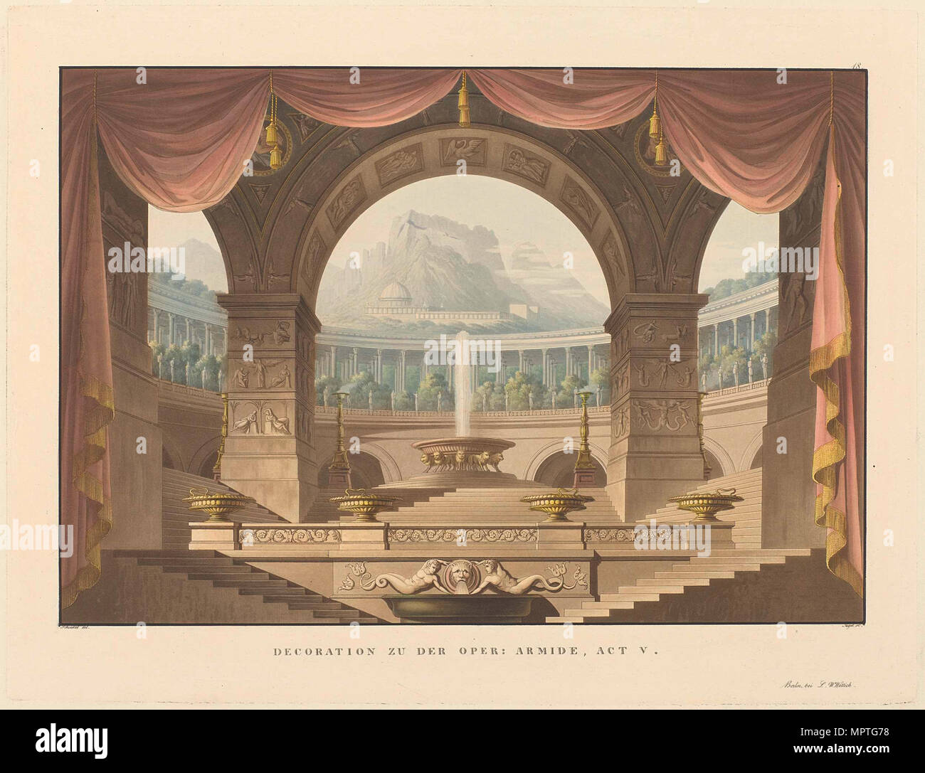 Set design for the Opera Armide by Christoph Willibald Gluck, 1824 ...