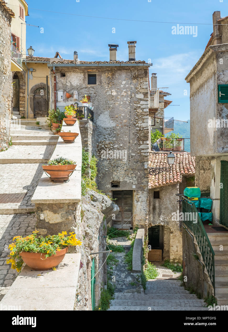 Scenic sight in Roviano, comune in the Metropolitan City of Rome in the ...