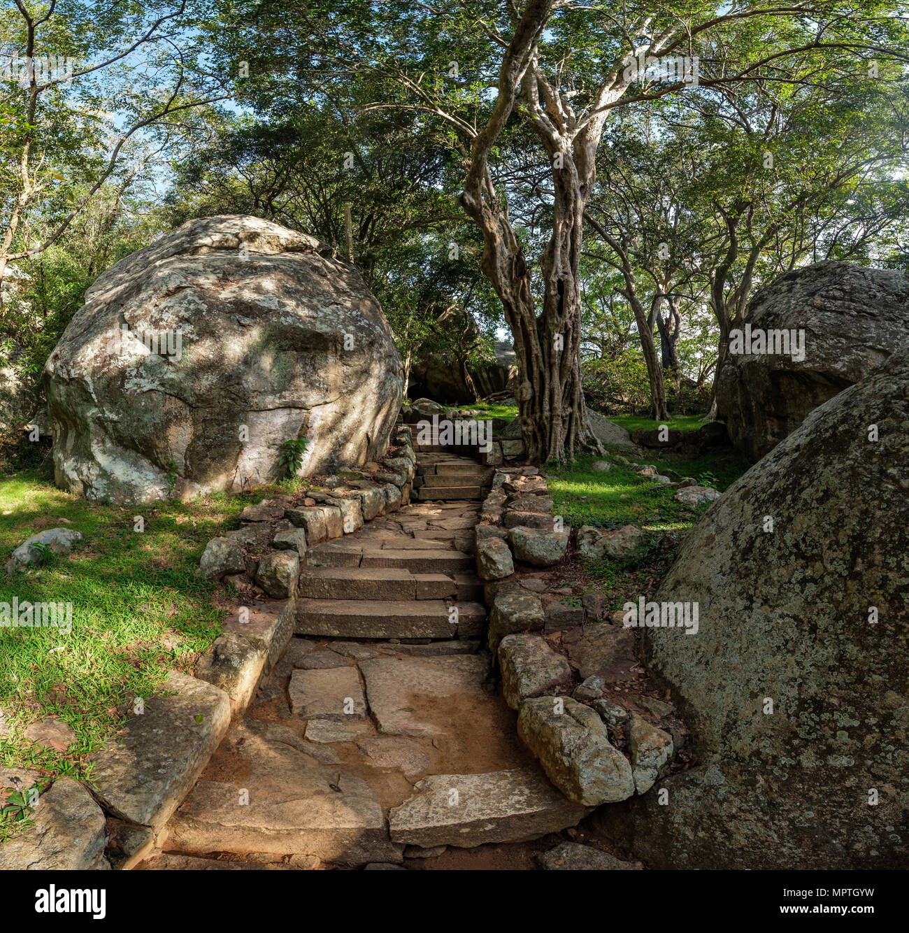 Walking trails in Mihintale, Sri Lanka Stock Photo - Alamy