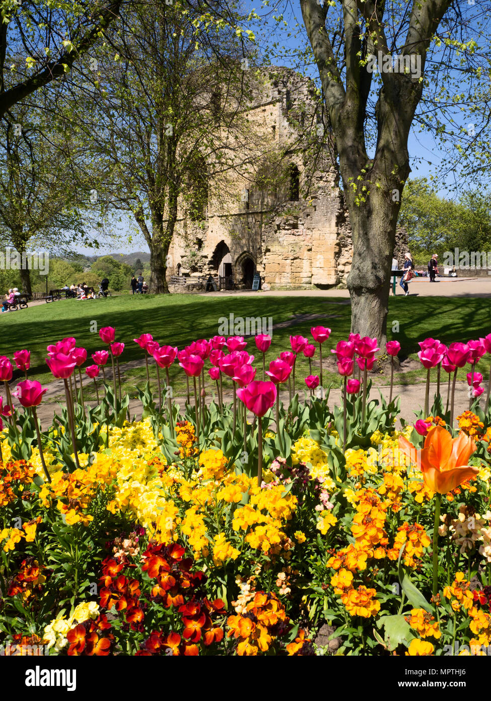 The Kings Tower at Knaresborough Castle in Spring Knaresborough North ...