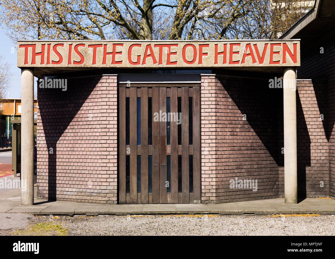 Entrance of the Church of St Paul, Bow Common, Tower Hamlets, London ...