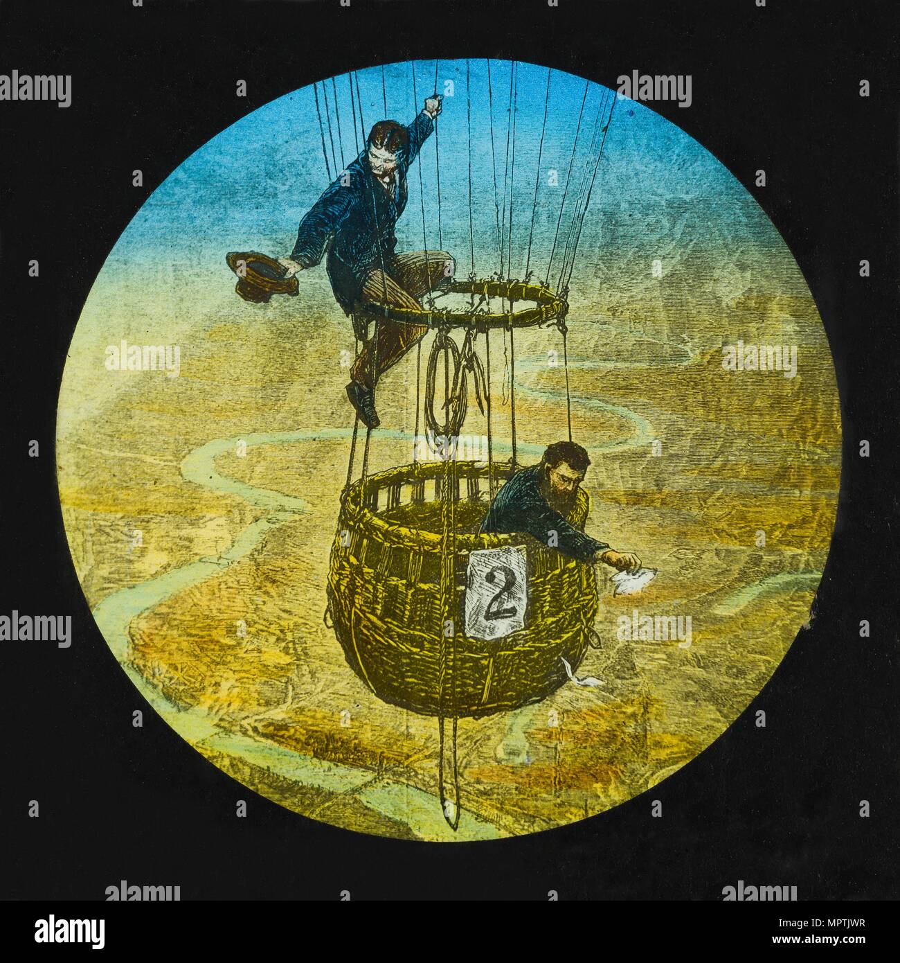 Ballooning scene, 1882-1892. Artist: Unknown Stock Photo - Alamy