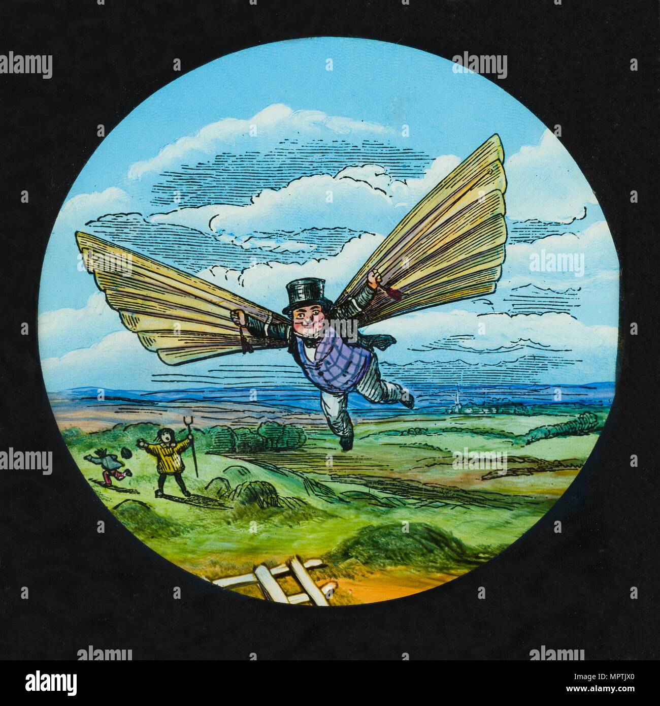 Flying man wings hi-res stock photography and images - Alamy