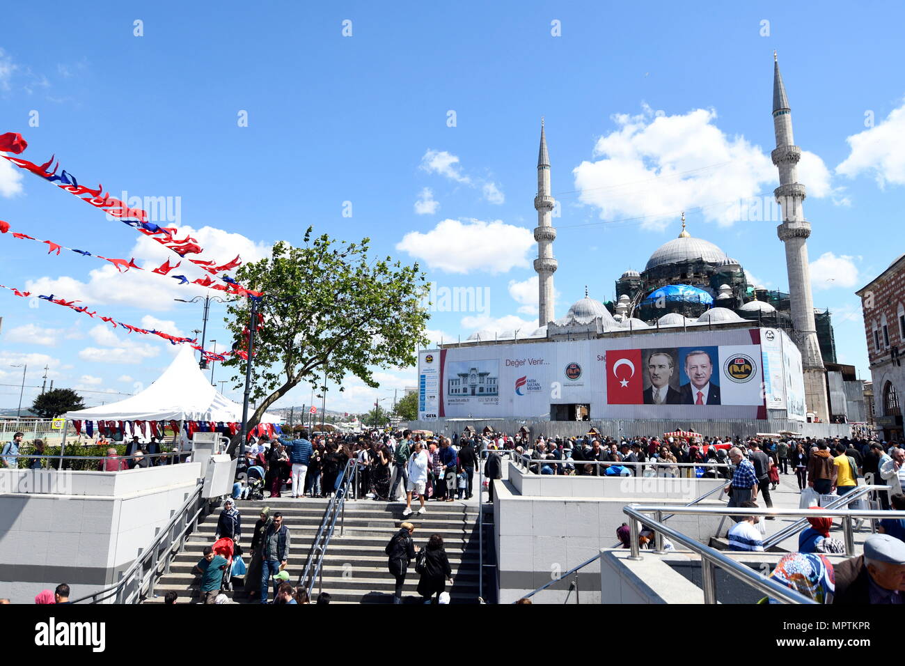 Istanbul, Turkey. Election campaign for the elections on 24 June 2018 ...