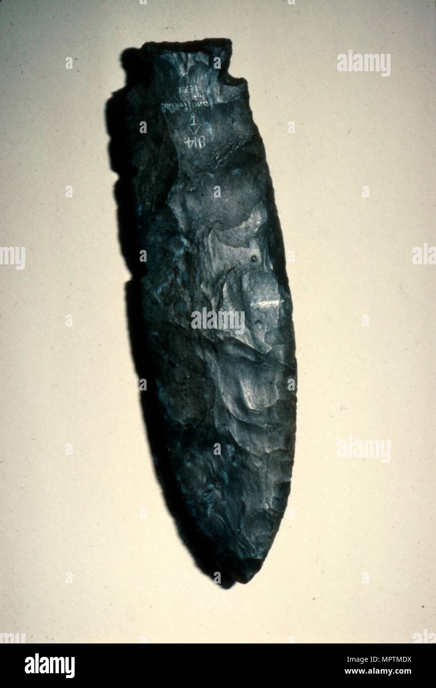 North American Indian Archaic Stone chipped Spear Point, Paleolithic ...