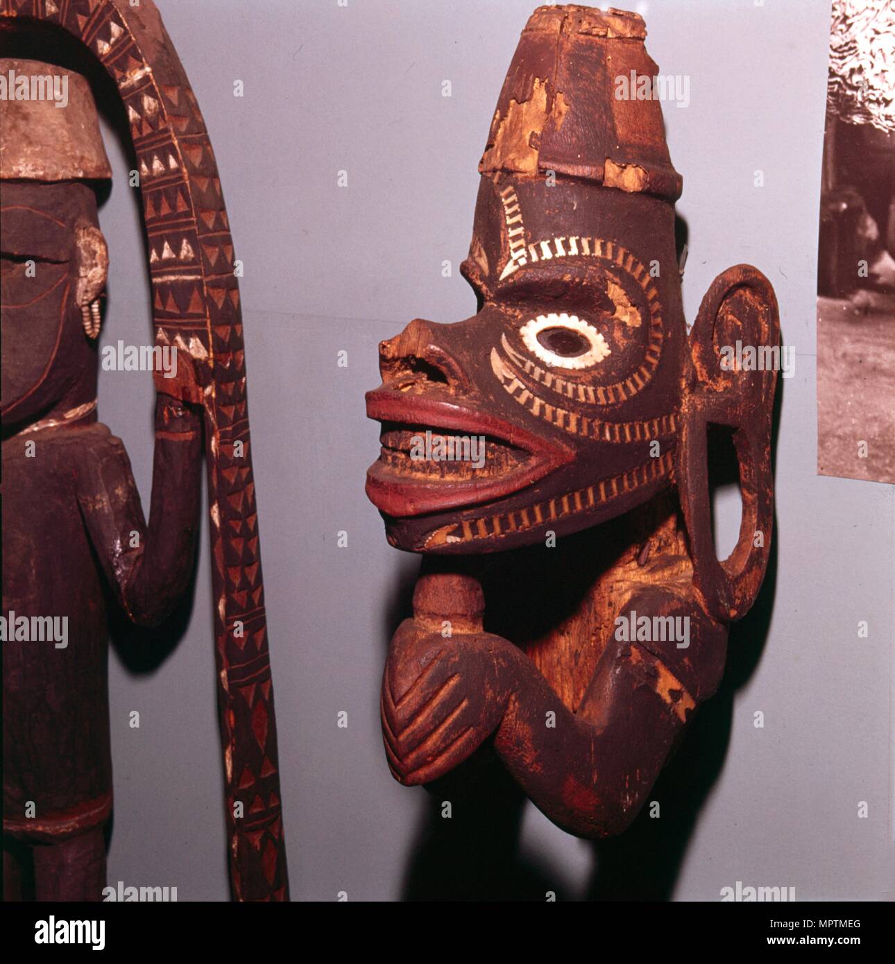 Wooden Figure from Bow of War Canoe to ward of evil spirits (Solomon ...