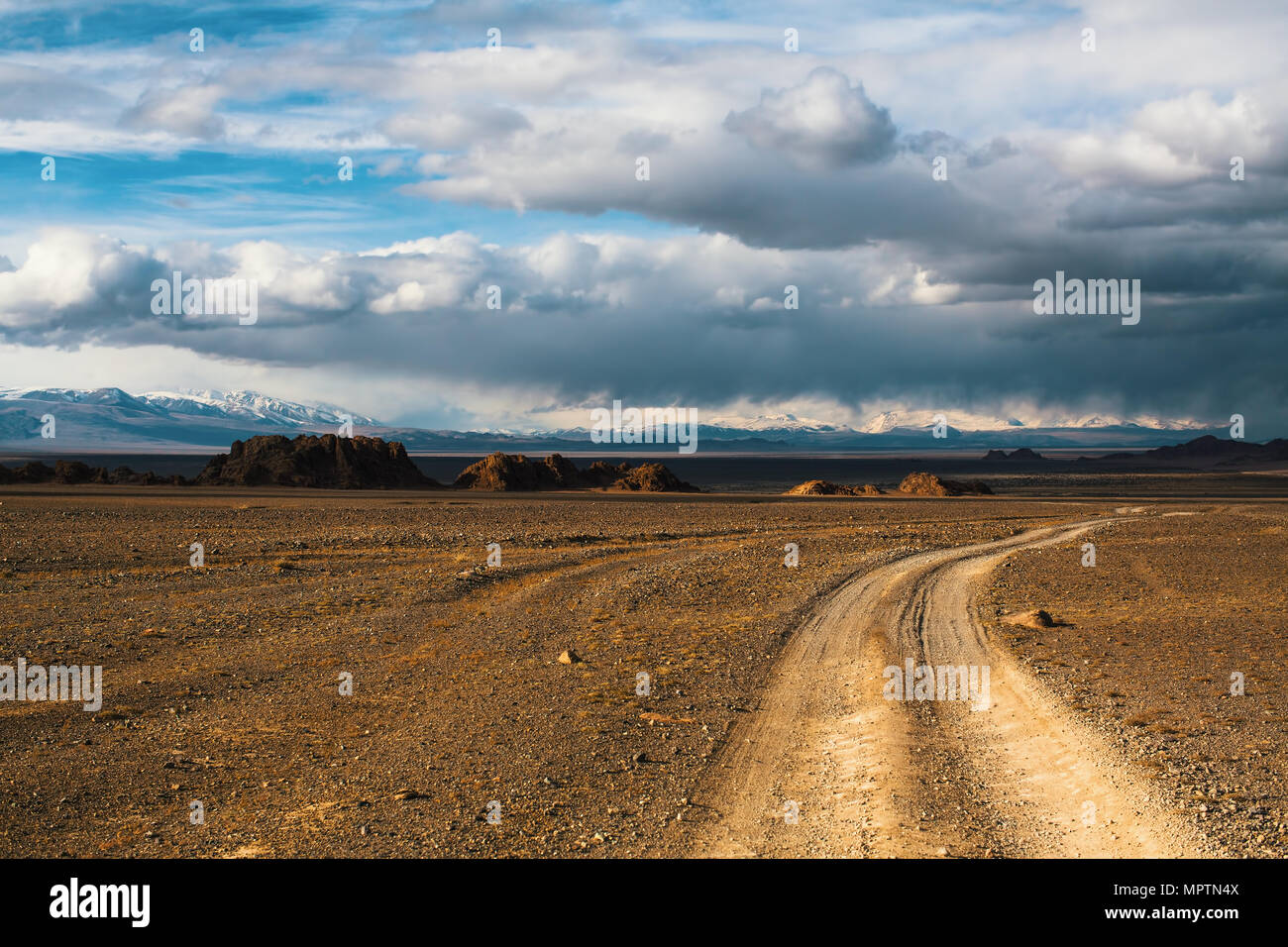 View of the steppe and mountains of Western Mongolia Stock Photo - Alamy