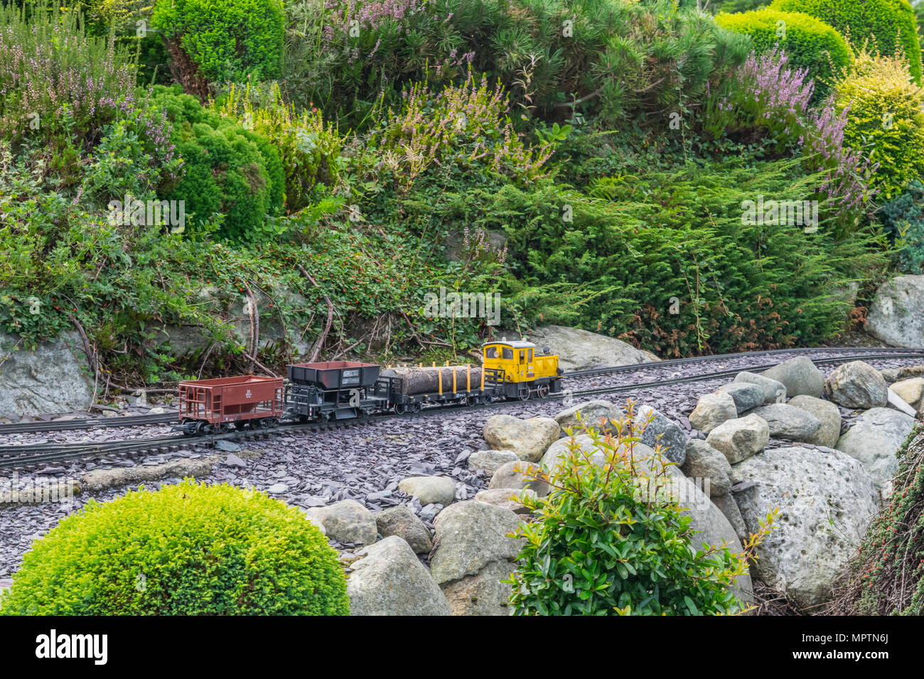 Model Railway at Gypsy Wood Family Park in North Wales Stock Photo - Alamy