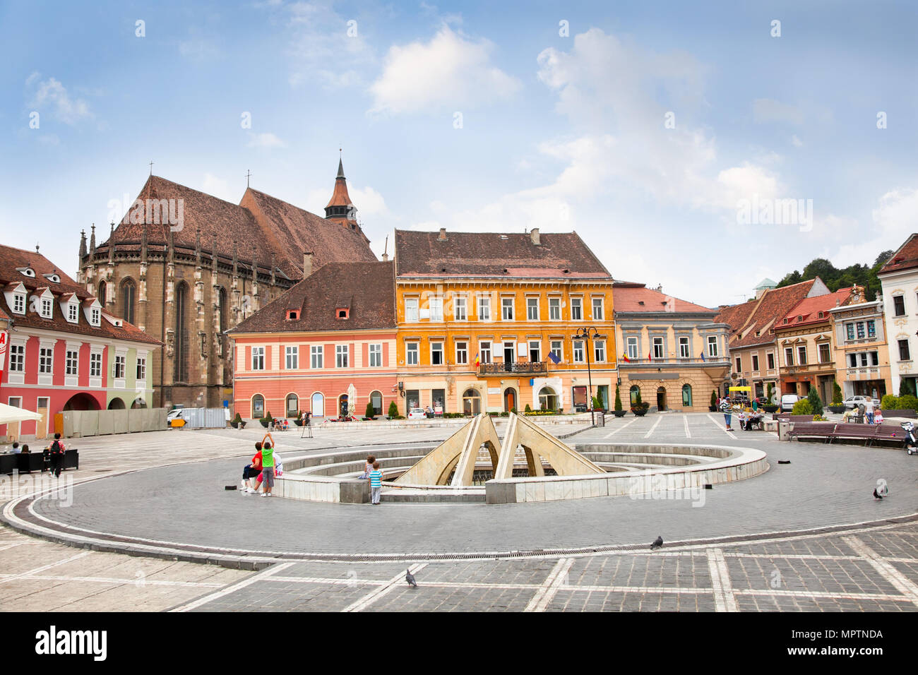 The Council Square in downtown in Brasov, Romania Stock Photo - Alamy