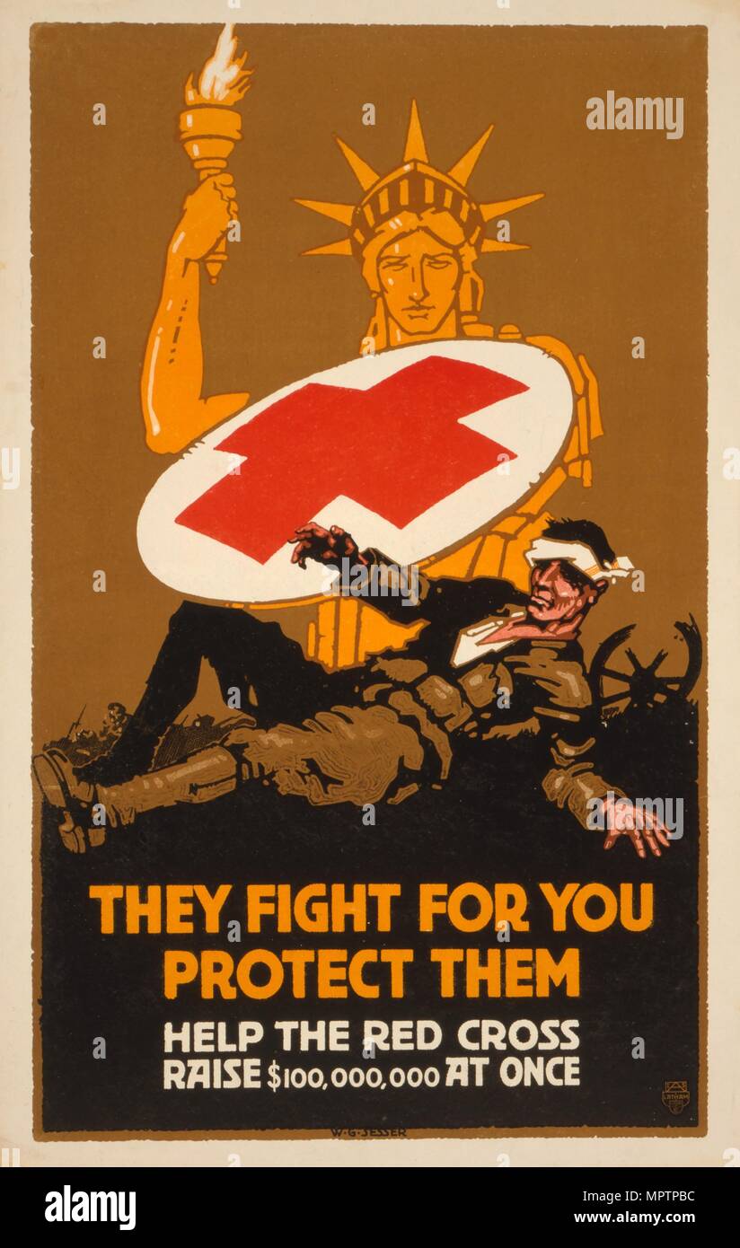 Red cross fundraising poster hi-res stock photography and images - Alamy