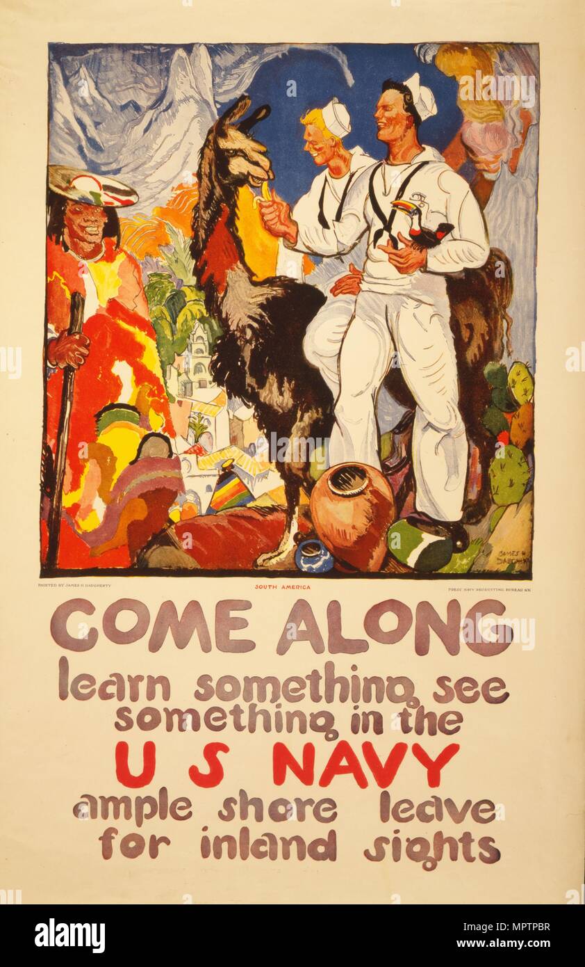 WW1 Recruitment Poster for the US Navy, 1919 Stock Photo - Alamy