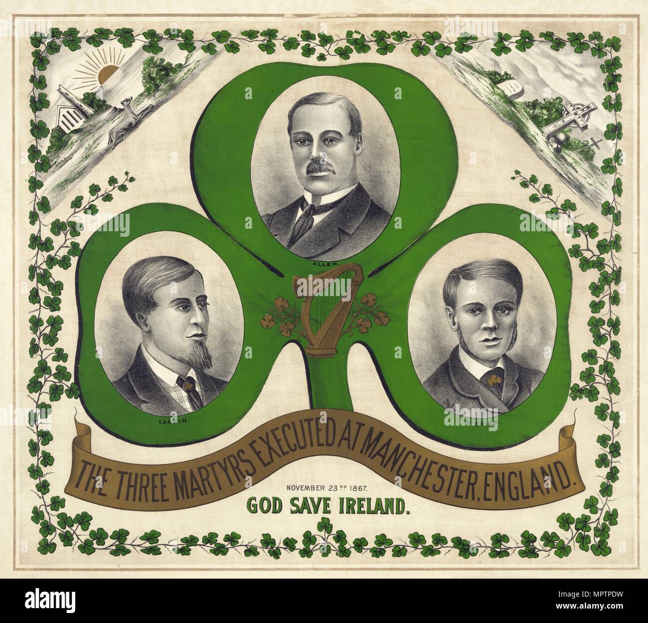 The Three Martyrs Executed At Manchester, England: God Save Ireland, c ...
