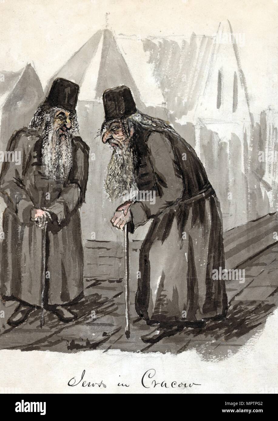 Jews in Cracow, c. 1862 Stock Photo - Alamy