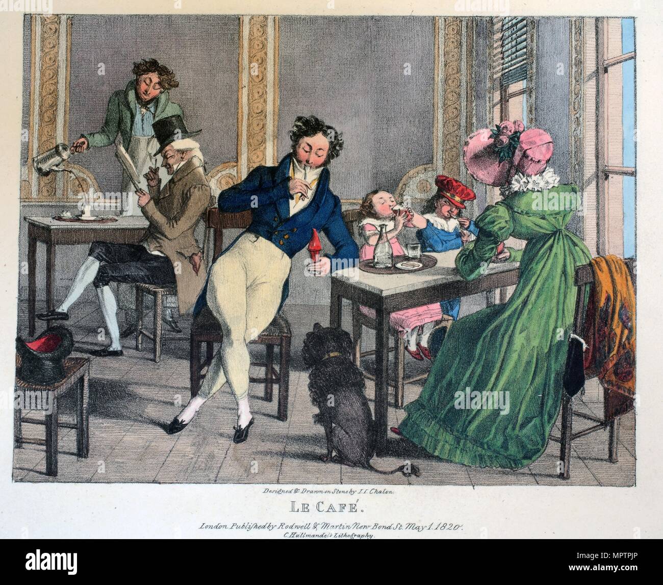 Le Cafe, 1820 Stock Photo - Alamy