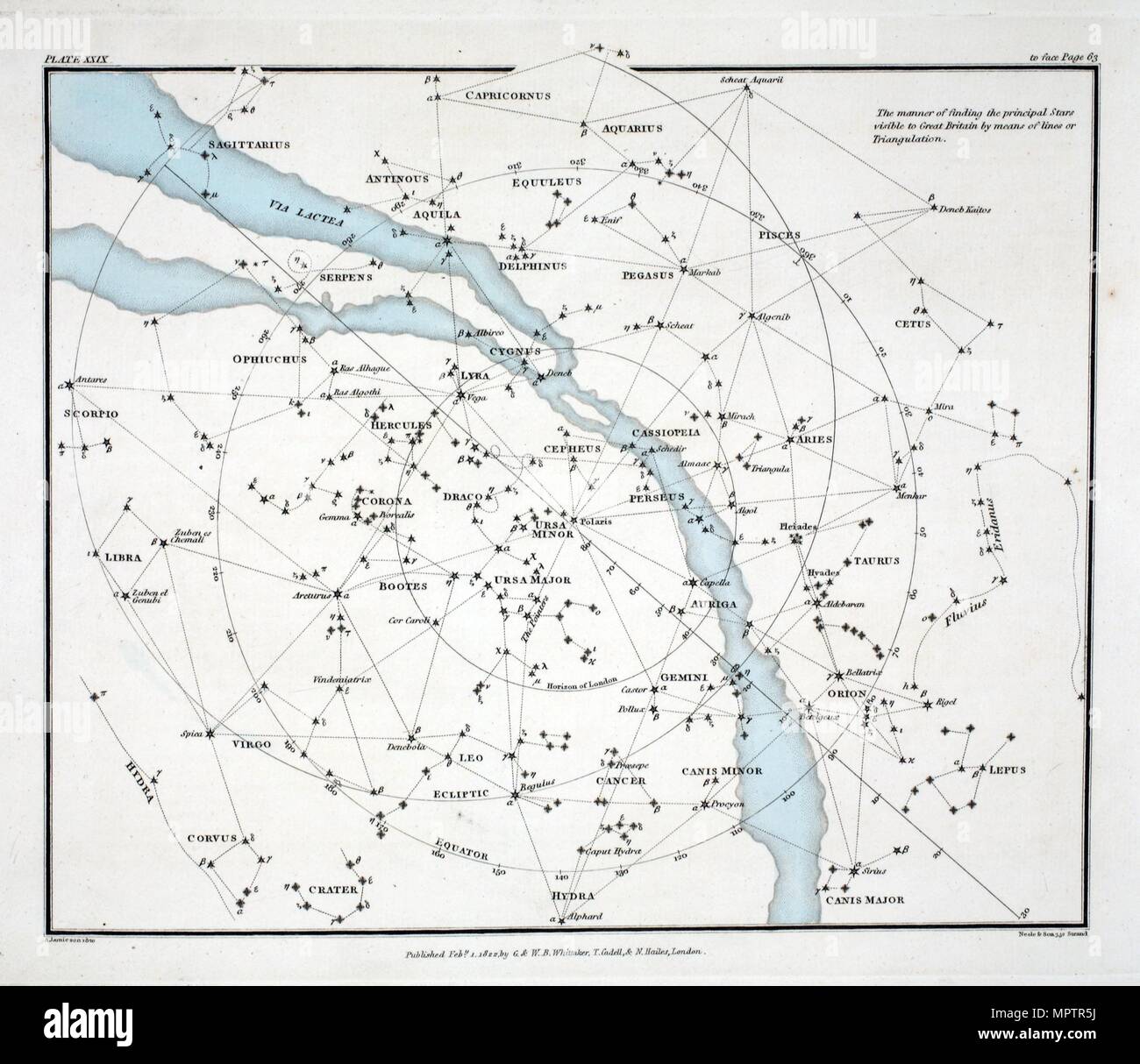 Map of stars chart hi-res stock photography and images - Alamy