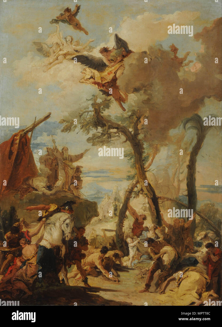 The Israelites gathering Manna Stock Photo - Alamy