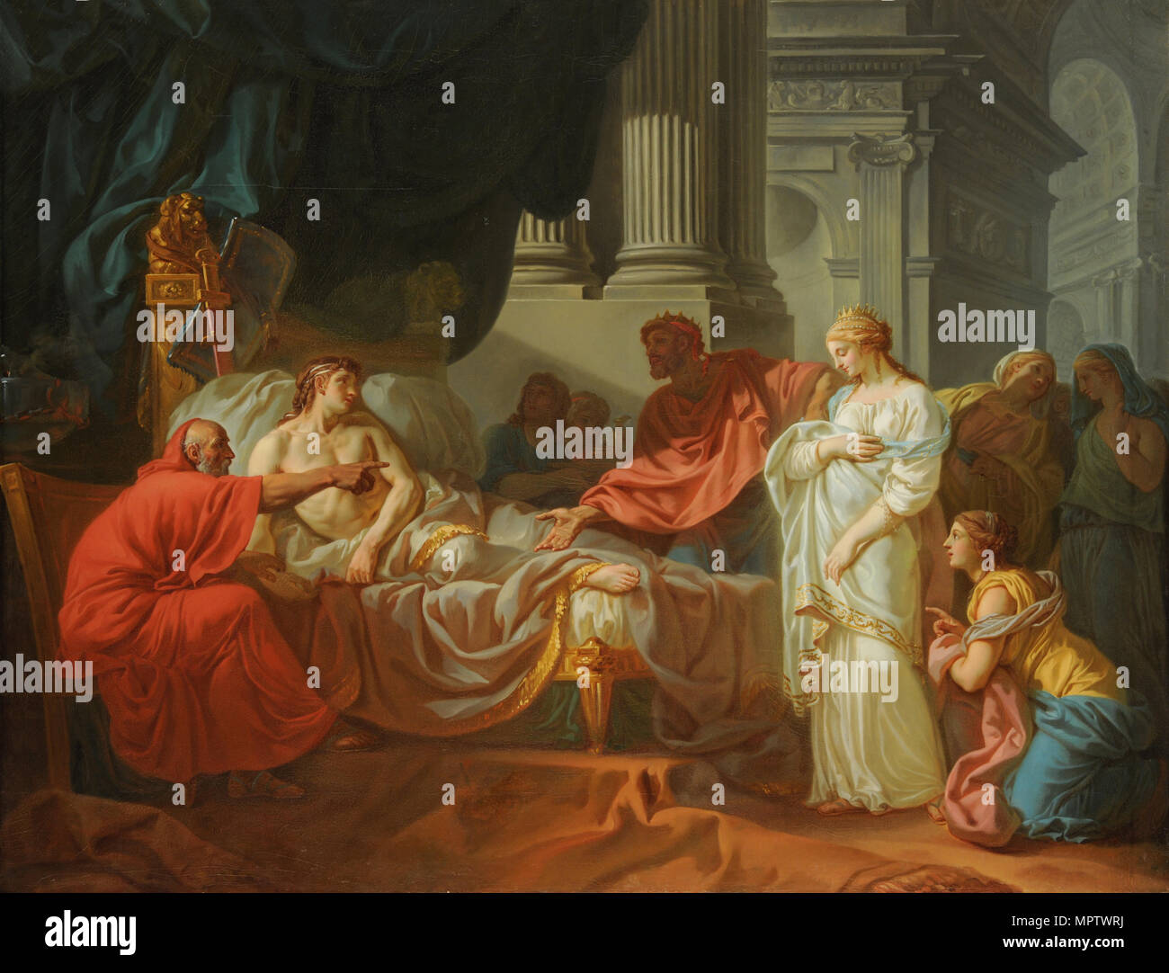 Erasistratus Discovering the Cause of Antiochus' Disease Stock Photo ...