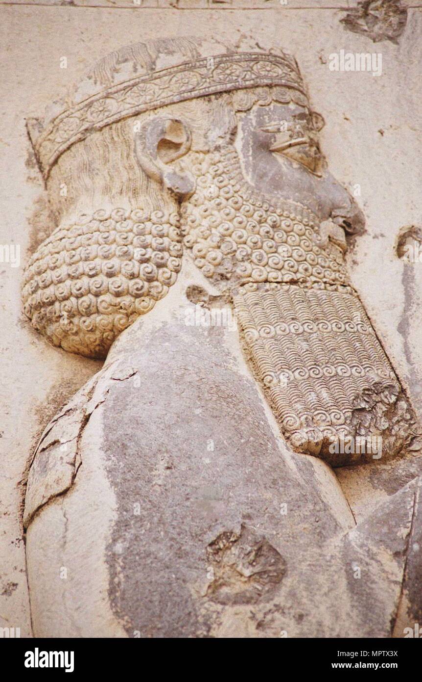 Bas-relief of King Darius I (Detail Stock Photo - Alamy