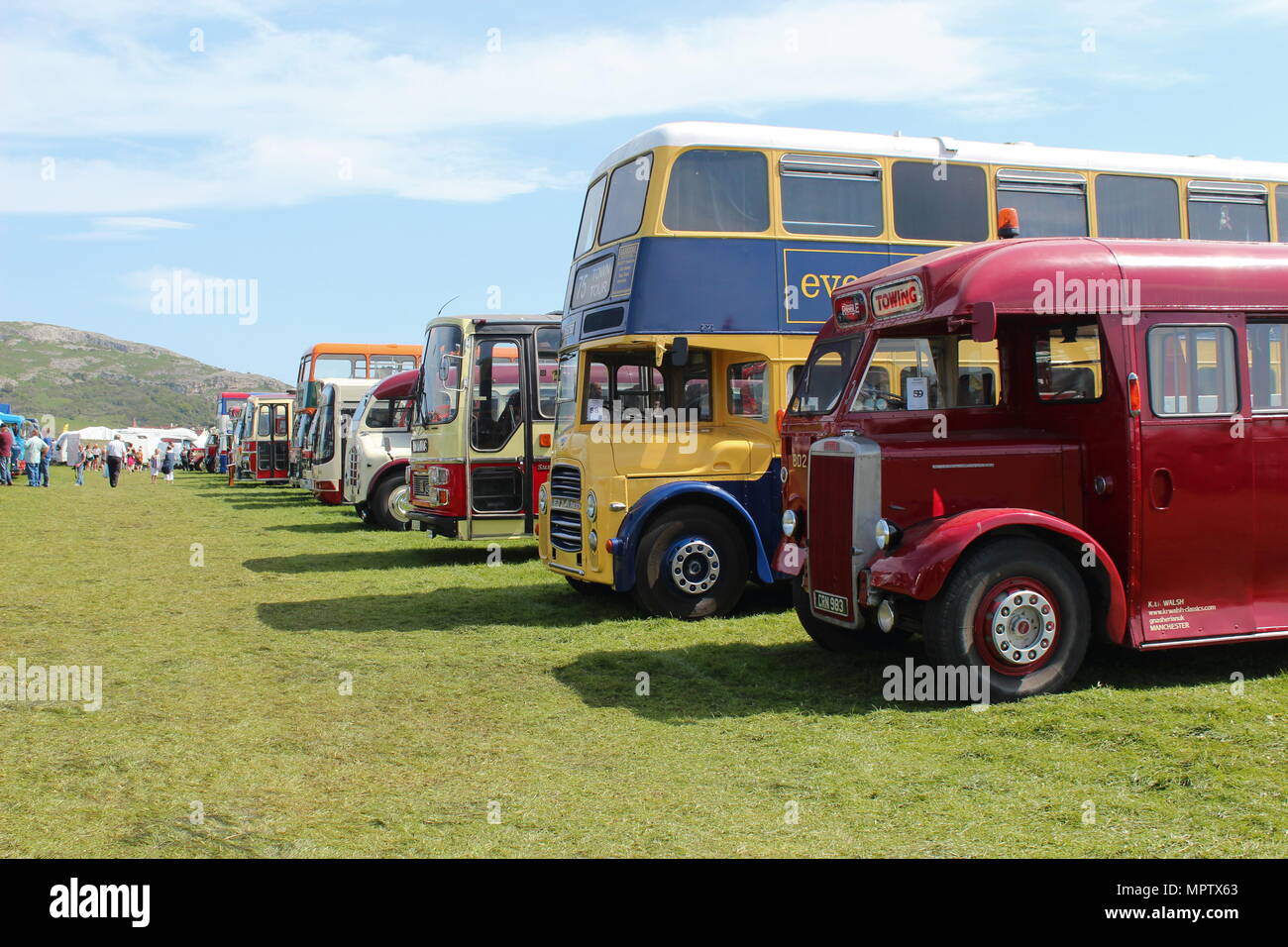 Vintage Bus Show Llandudno Wales Stock Photo - Alamy
