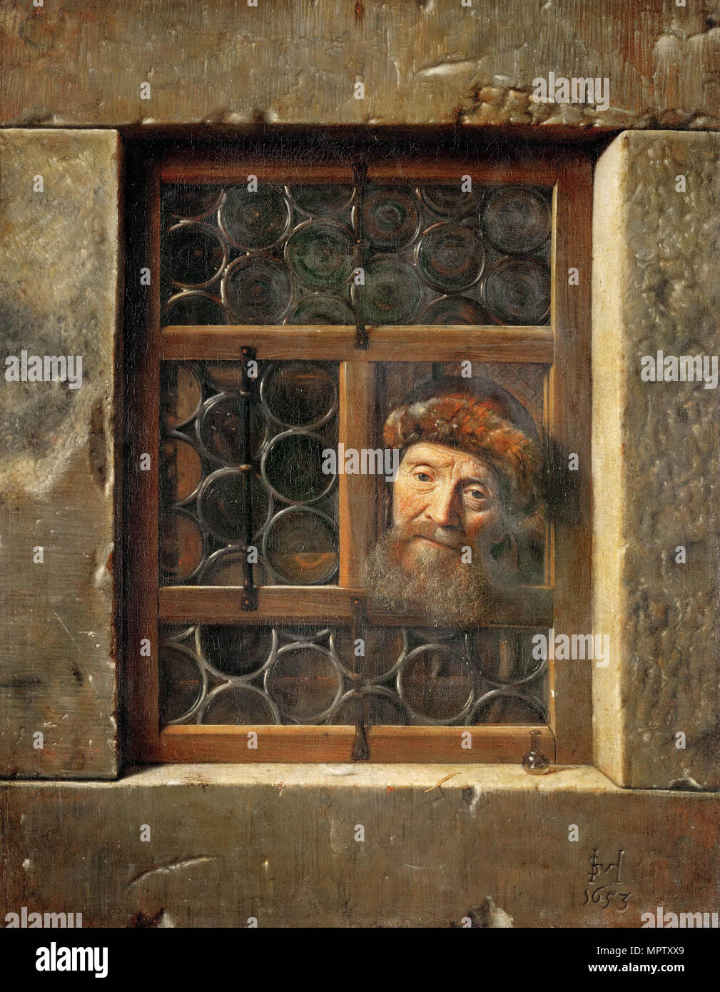 Old Man in the Window Stock Photo - Alamy