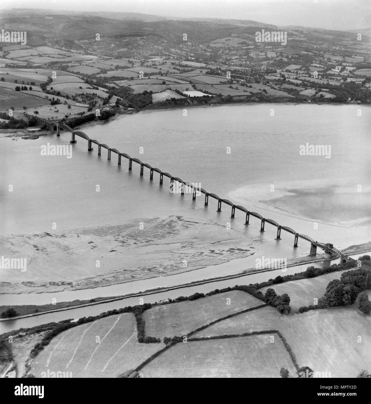 The Severn Railway Bridge, Sharpness, Gloucestershire, from the south ...