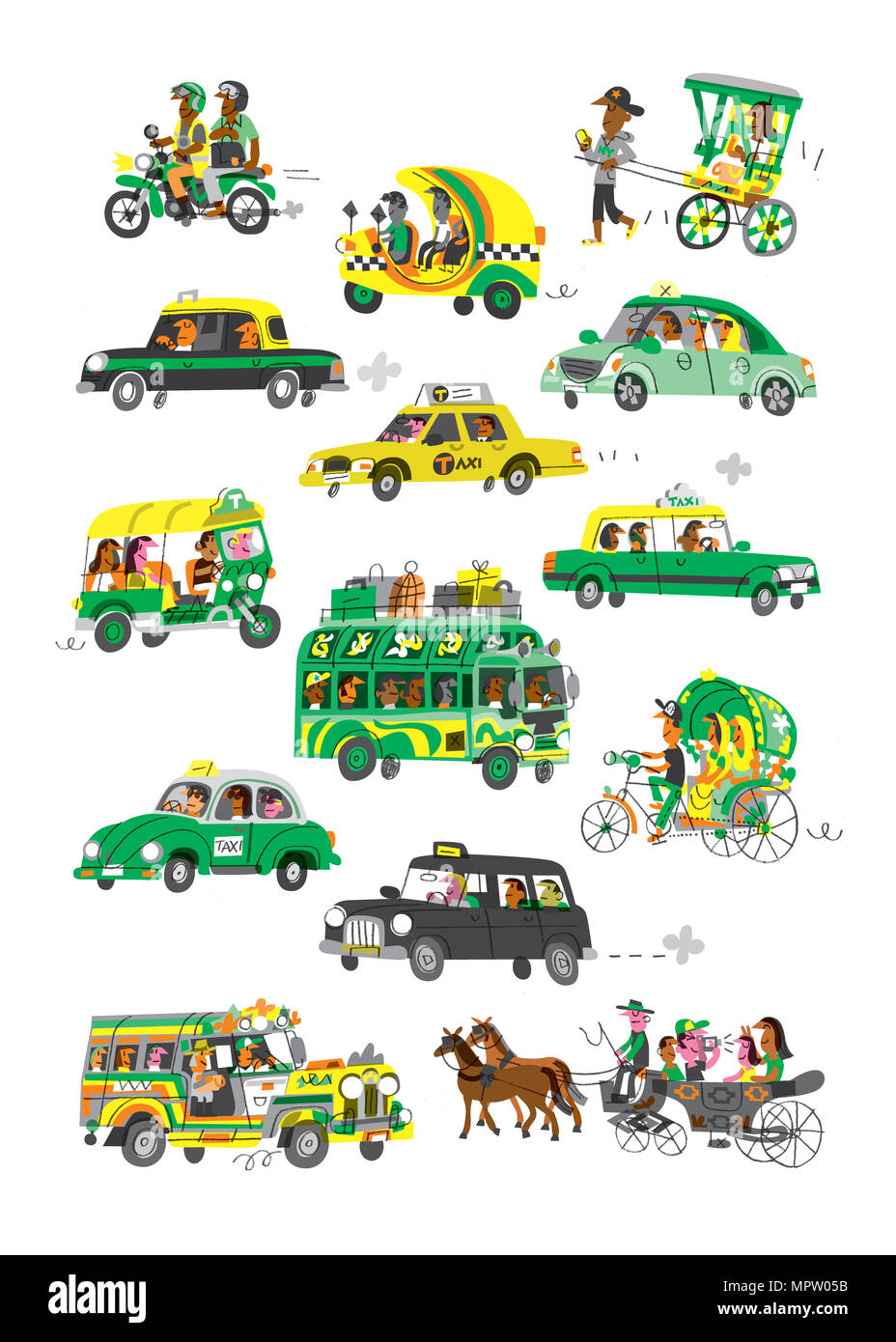 Public transport vehicles Cut Out Stock Images & Pictures - Alamy