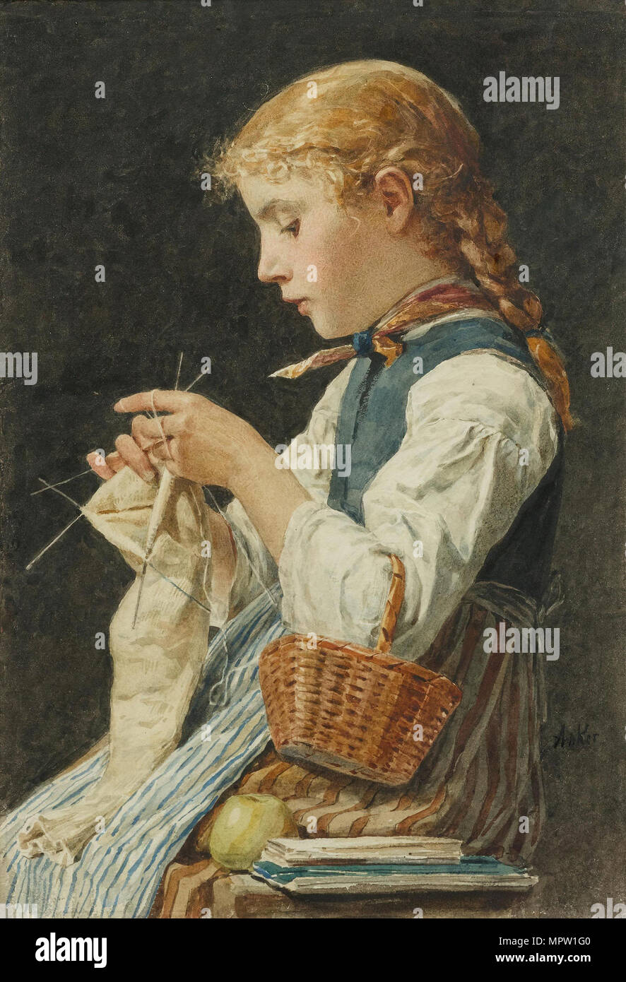 Albert anker girl hi-res stock photography and images - Alamy