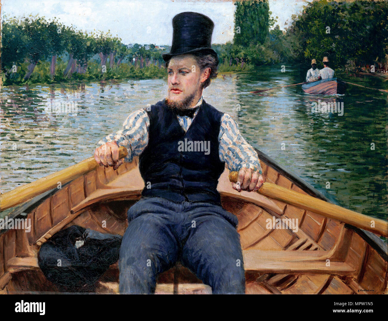 Oarsman in a Top Hat, 1878 Stock Photo - Alamy