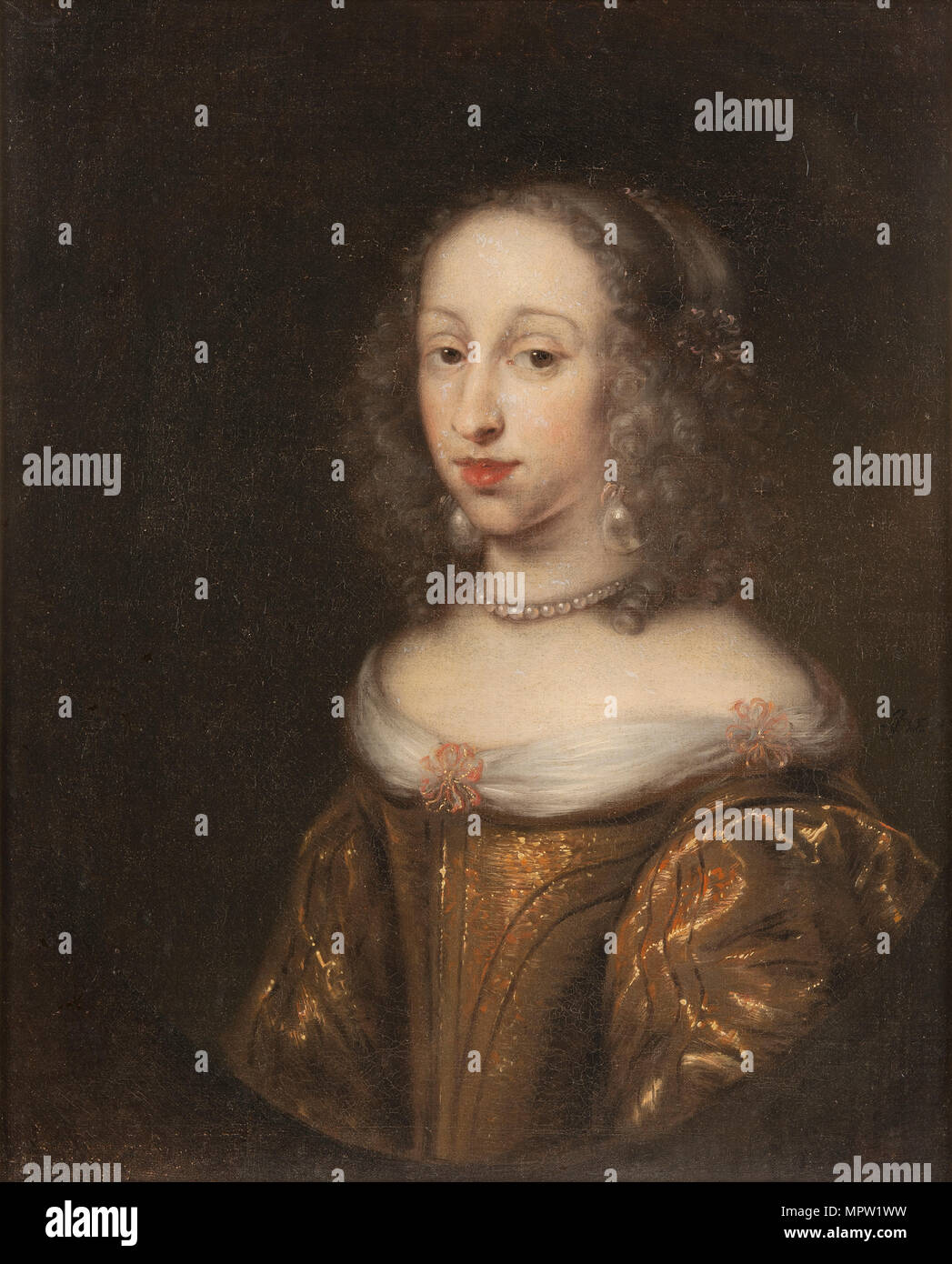 Portrait of Princess Anna Dorothea of Holstein-Gottorp (1640-1713 Stock ...