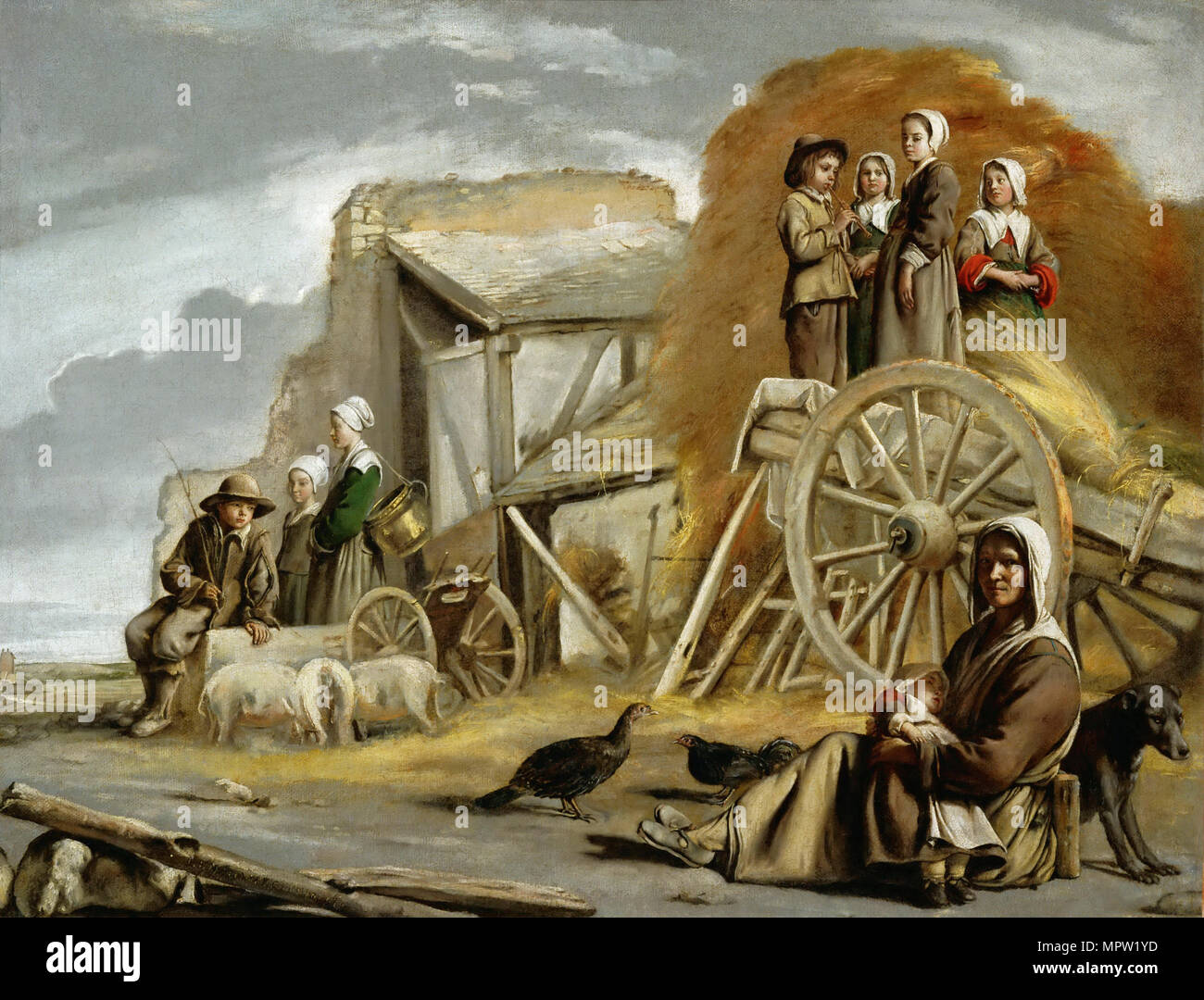 Haymaking painting hi-res stock photography and images - Alamy