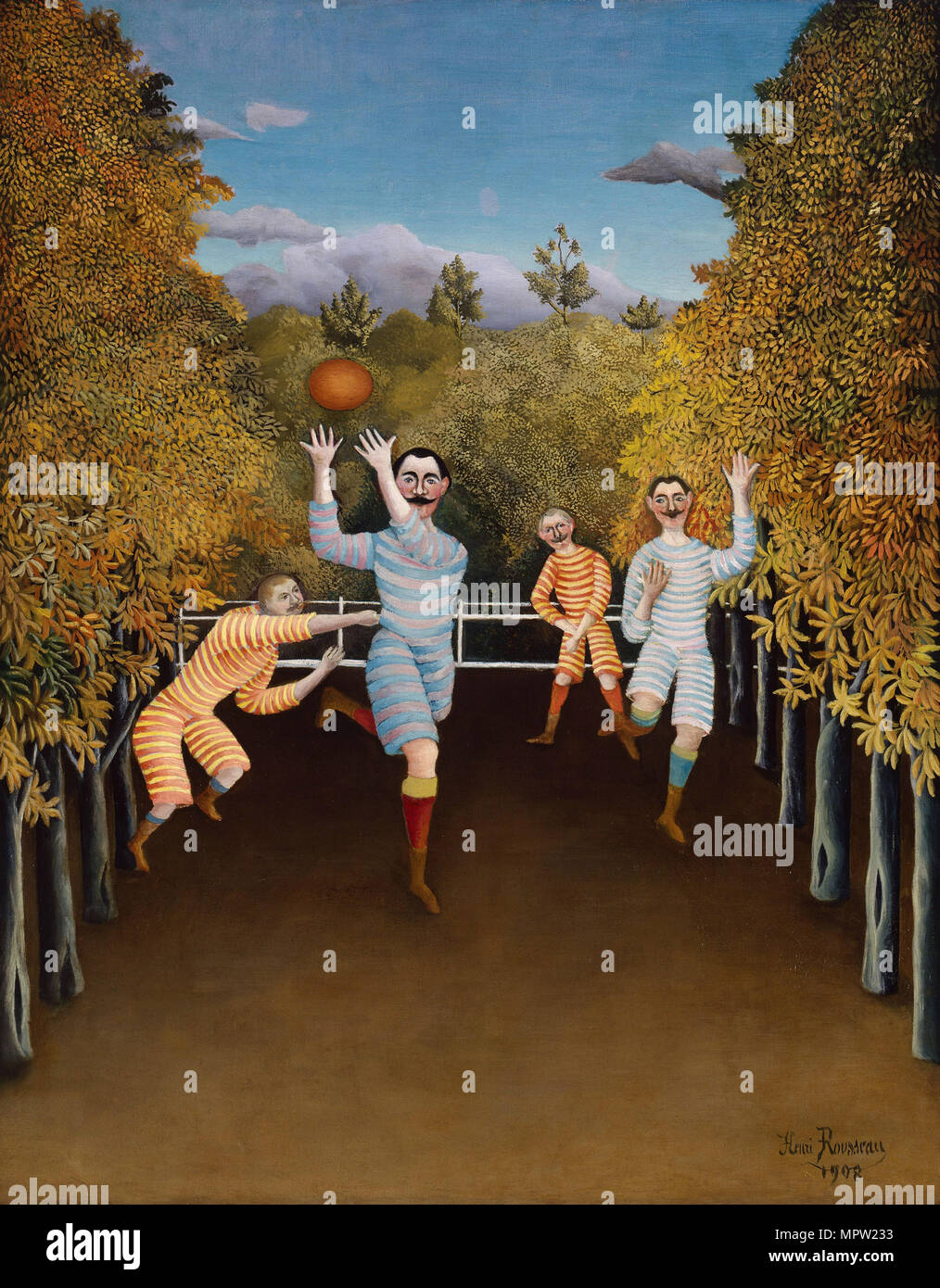 The Football Players, 1908 Stock Photo - Alamy